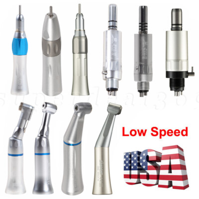 Dental Slow Low Speed Straight Handpiece/Contra Angle/Air motor 4Holes ...