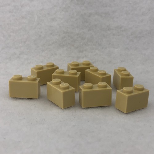 LEGO 3004 Tan Brick 1 x 2 (x9) | eBay