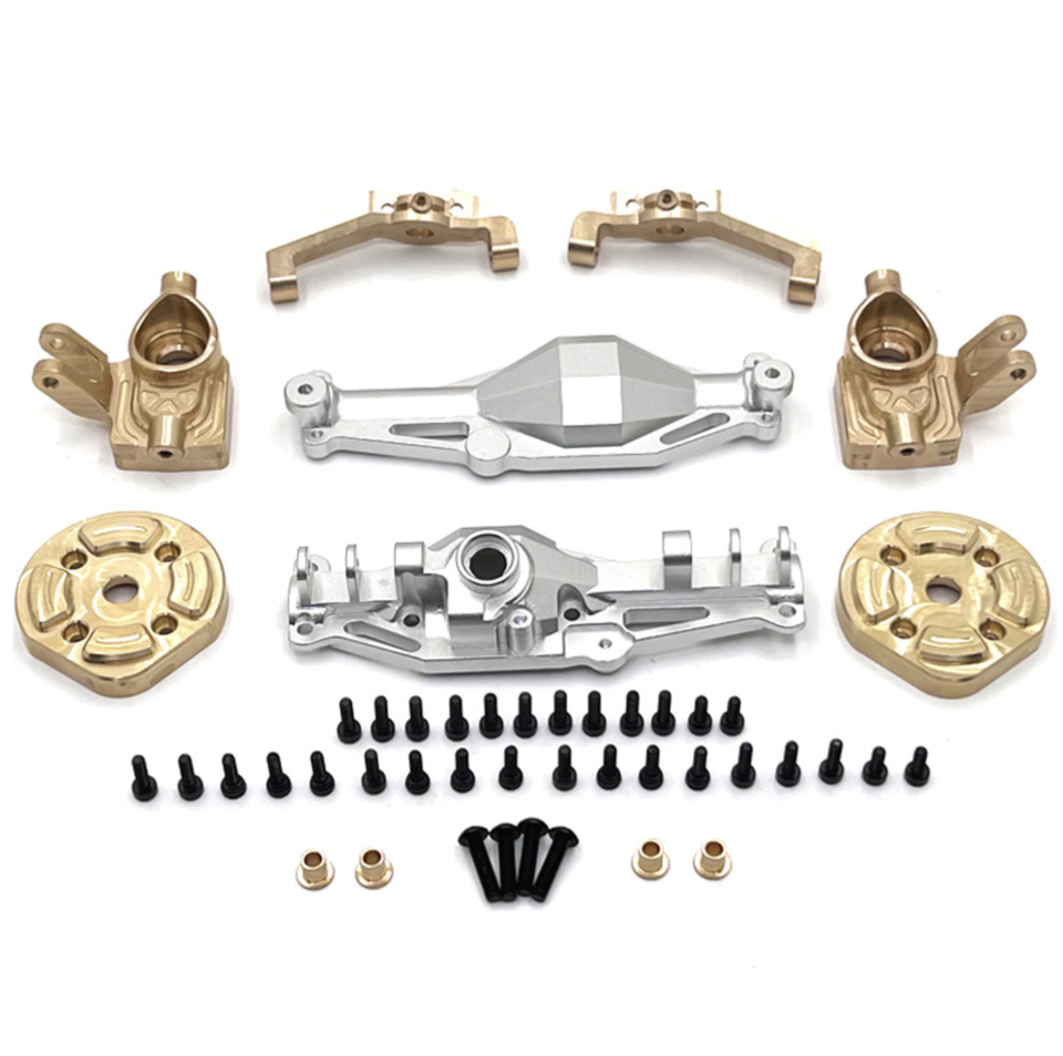 Alloy Front Rear Axle bridge Shell Brass Counterweight Parts For MJX 1/ ...