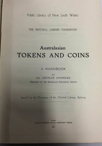 Australia Australian Token Tokens Coin Reference Hand book Catalog by A ...