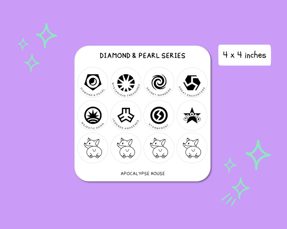 Pokemon TCG Set Sticker Labels | Full Set Logo Sticker Sheets | eBay