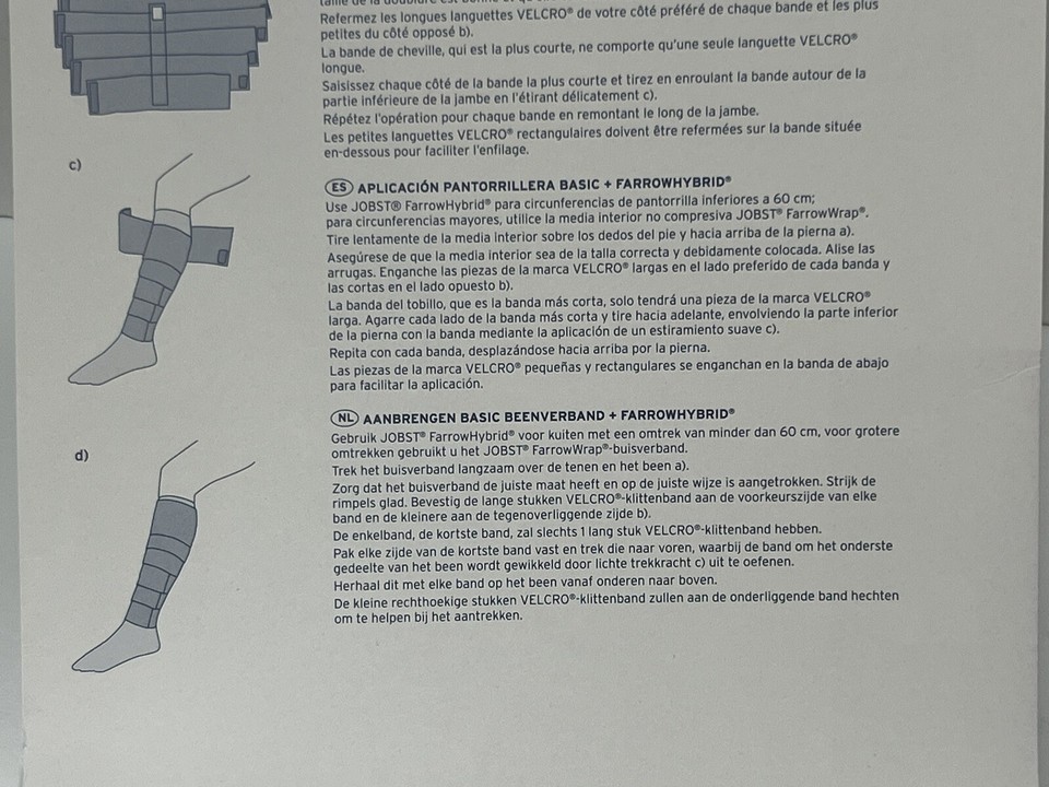 JOBST Farrow Wrap Basic Leg-30-40 mmHG-Tan-Pick Sz & H-Adjustable, Easy ...