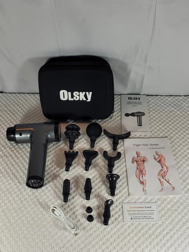 Olsky Massage Gun Deep Tissue Handheld Electric Muscle Massager Plus ...