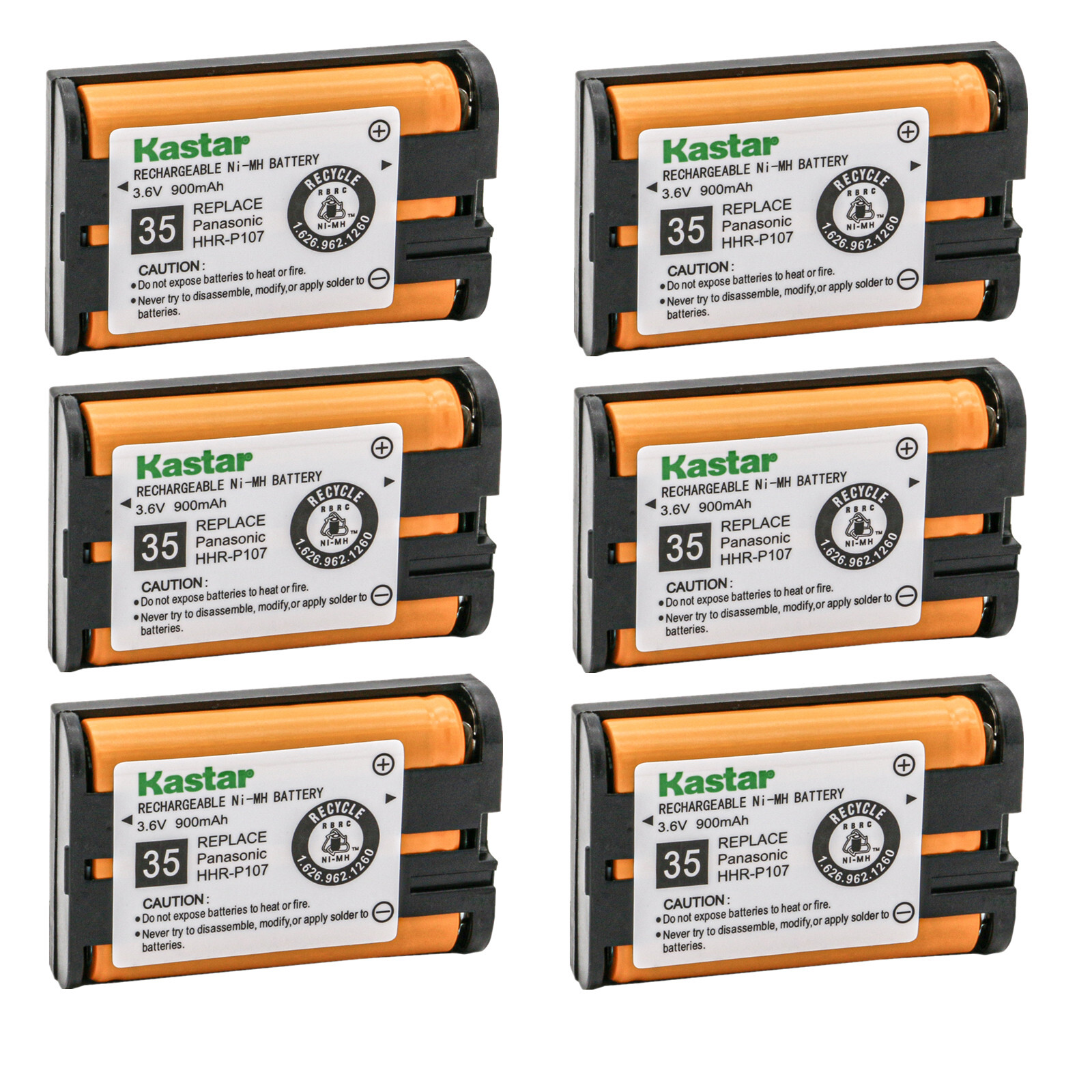 Kastar Battery for Panasonic HHR-P107 HHRP107 HHR-P107A HHR-P107A/1B ...