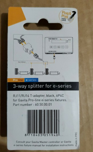 Gavita 3 Way Rj14 Cable Splitter for sale online | eBay