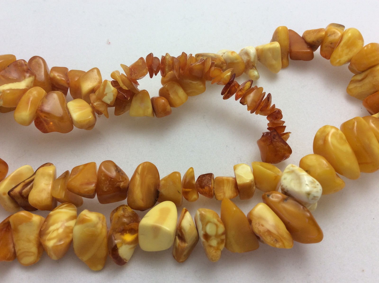 VTG Baltic Russian natural raw genuine Amber nugget 26" strand 56 g ...