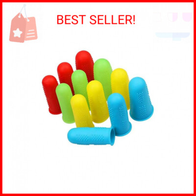 12 Pieces Silicone Hot Glue Gun Finger Caps, 4 Colors Finger Guard ...