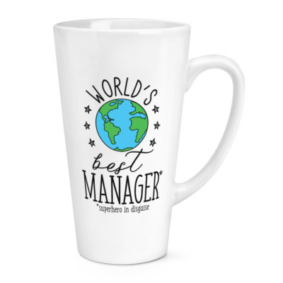 World's Best Manager 17oz Large Latte Mug Cup - Funny Gift Present Big ...