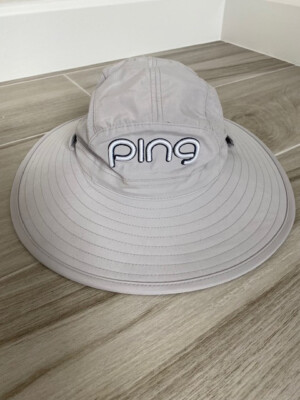 NWT PING GOLF SUN BUCKET BOONIE HAT LADIES WOMENS VENTED MESH GRAY ...
