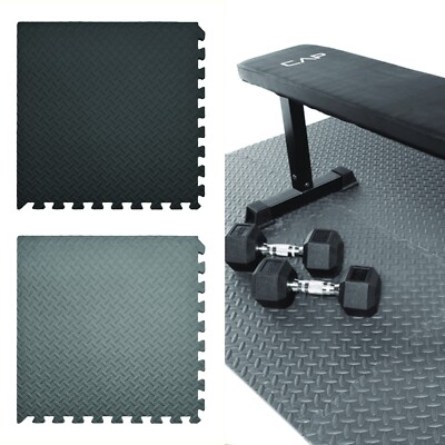 Thick Heavy Duty Gym Flooring Interlocking Floor Mat EVA Soft Foam Yoga ...