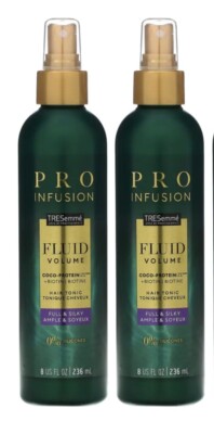 Lot Of 2! Tresemme Pro Infusion Fluid Smooth Hair Tonic Silky & Supple ...