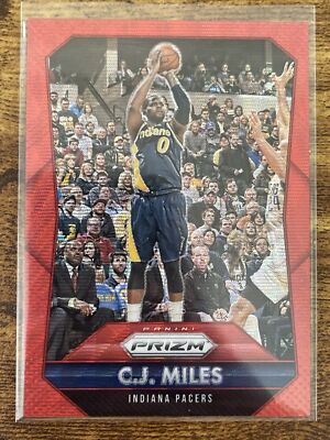 2015-16 Panini Prizm Prizms Ruby Wave Pacers Basketball Card #72 C.J ...