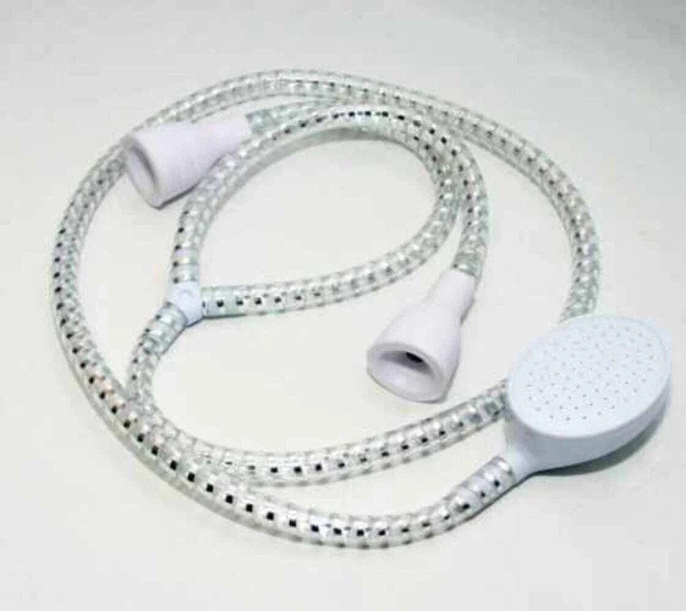 Push On Double Tap Bath Sink Shower Head Hose Spray Hairdresser Pet ...