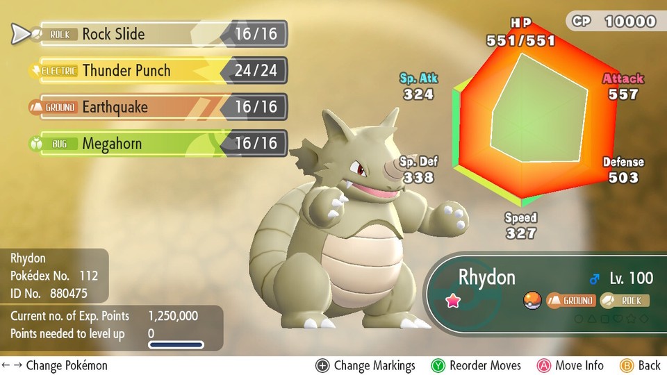 ⭐Shiny/Non-shiny Rhyhorn/Rhydon 6IV XL⭐Let's Go Pikachu/Eevee HOME (💯 ...