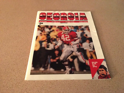 VINTAGE 1987 GEORGIA BULLDOGS LSU TIGERS FOOTBALL PROGRAM JOHN BRANTLEY ...