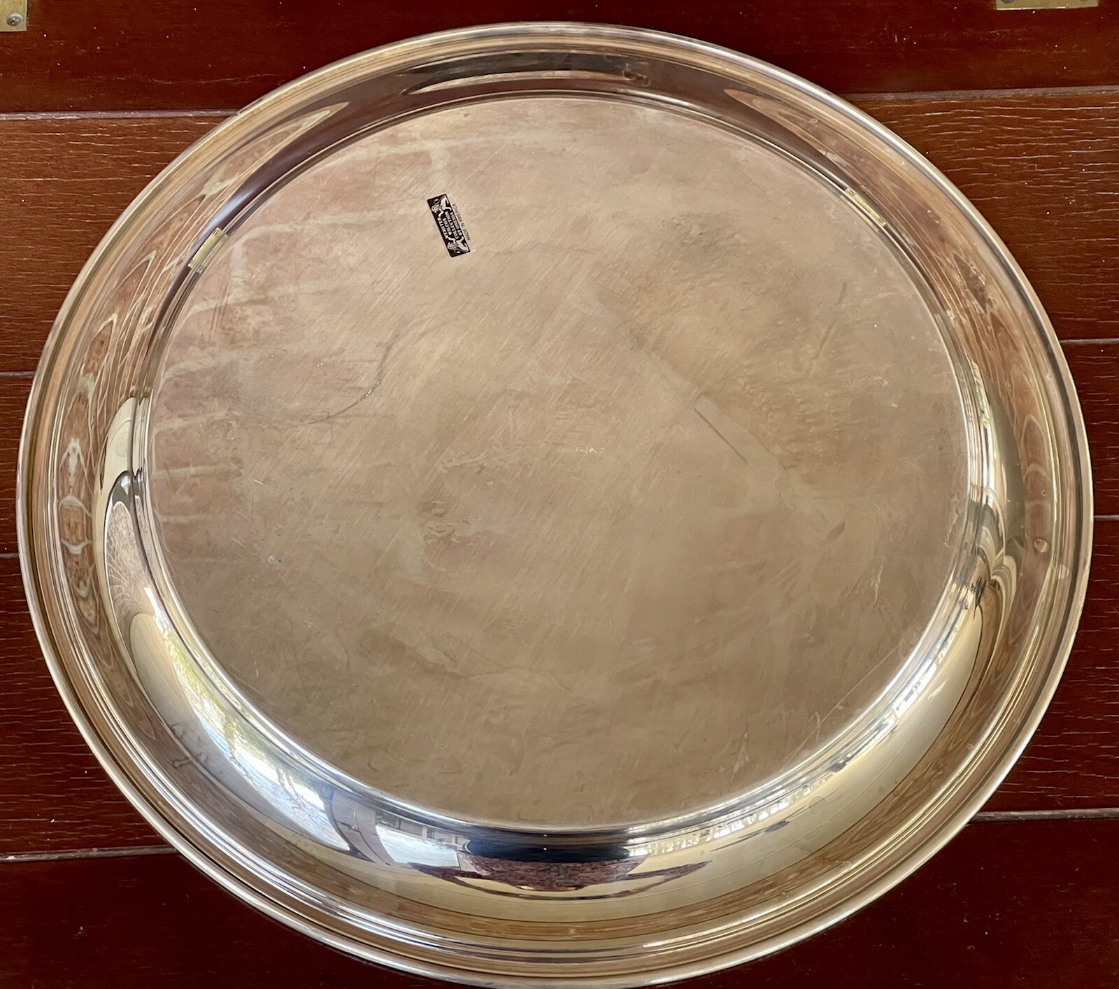 Vintage WEBSTER WILCOX by Oneida - Heraldic Lion Crest Platter 14.5 ...