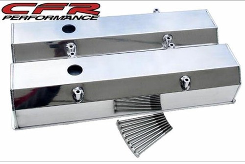 FABRICATED STRAIGHT EDGE ALUMINIUM ROCKER COVERS SBC CHEV DRAG HOTROD ...