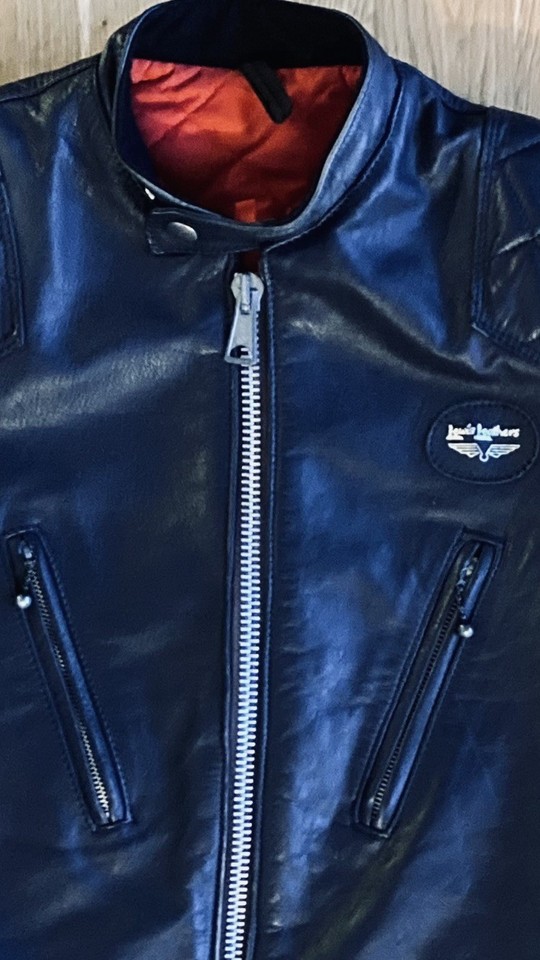 Vintage 70’s Men’s Lewis Leathers Leather Motorcycle Jacket Aviakit S ...