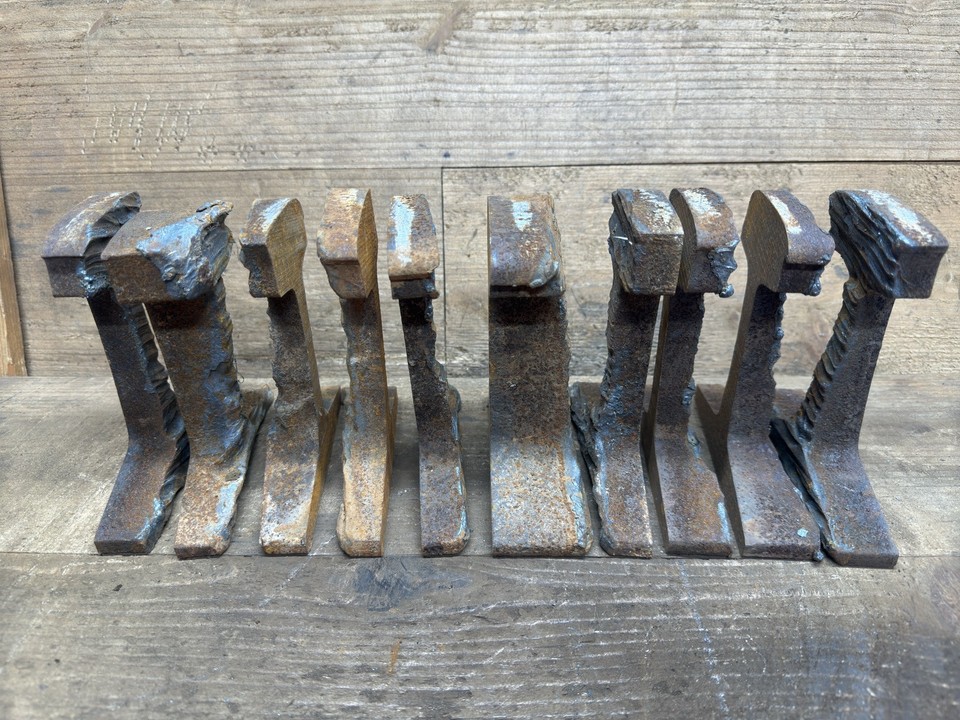 (10) Steel Railroad Rail Train track Anvil CollectibleBlacksmith 20.5 ...