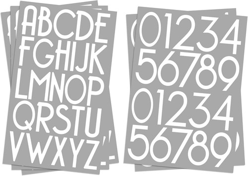 3 inch Self-Adhesive Vinyl Alphabet Letters Numbers Kit, 3 inch, Pure ...