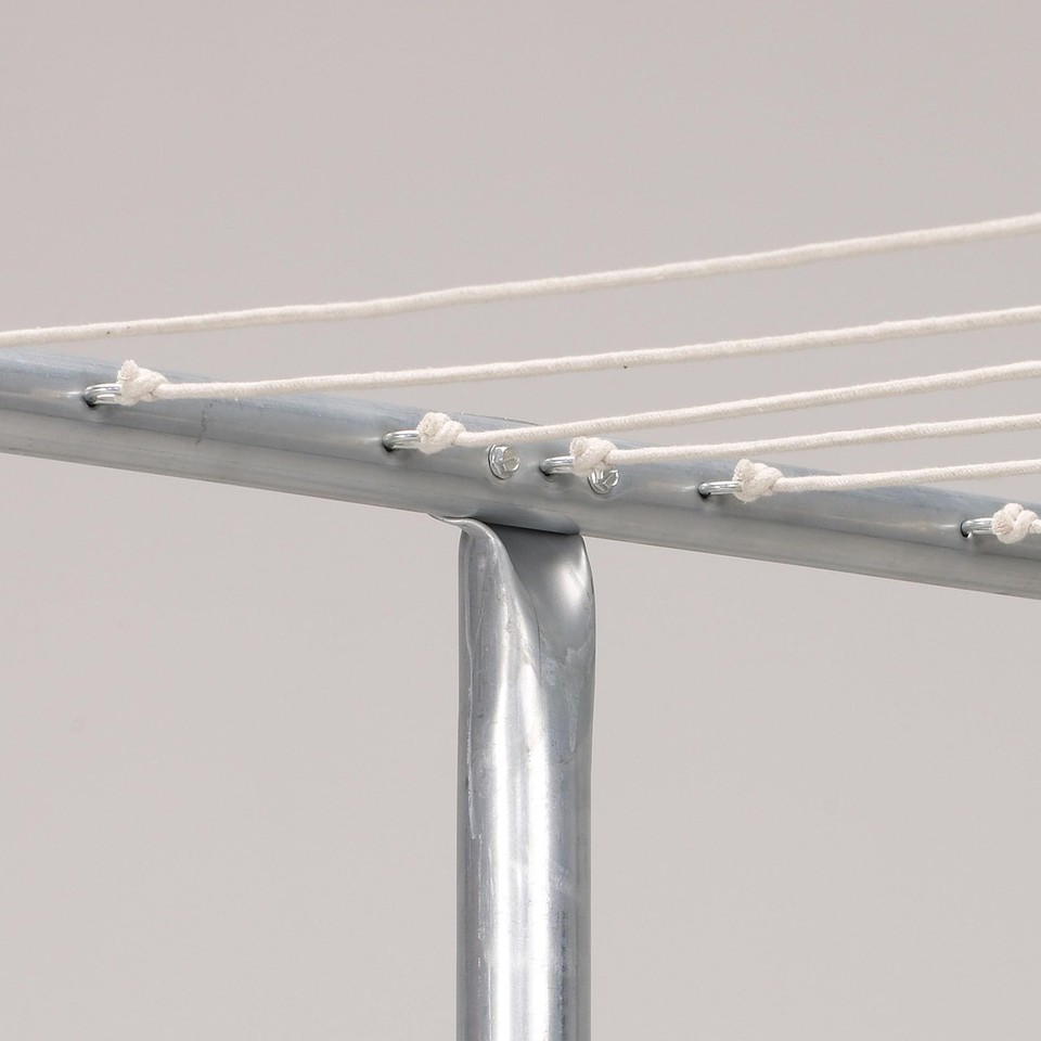 Steel Outdoor Clothesline Single T-Post, Silver | eBay