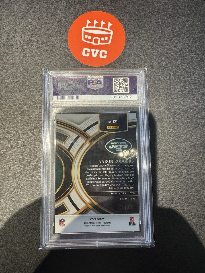 2023 Select Aaron Rodgers Gold Disco Prizm /10 PSA 10 | eBay