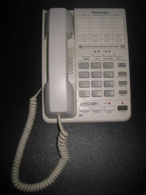 NEW PANASONIC PHONE 2 LINE & DATA Port KX-TS20-W SPEAKERPHONE HOLD ...