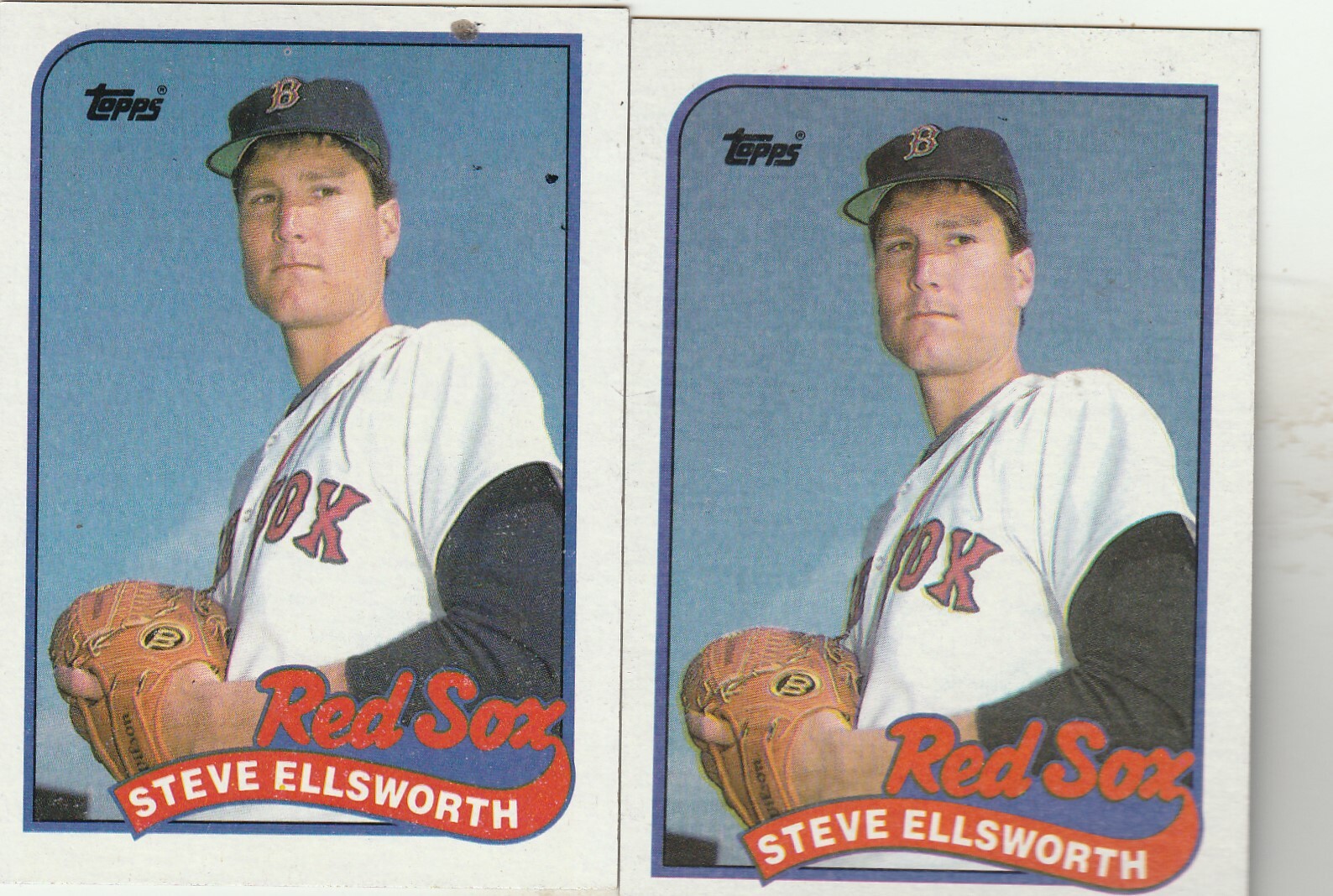 FREE SHIPPING-MINT-1989 Topps #299 Steve Ellsworth Red Sox -2 CARDS ...