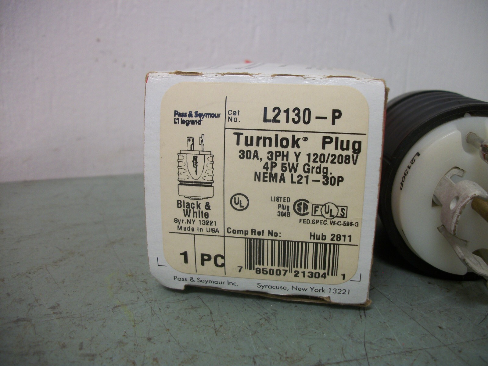 Pass & Seymour L2130-p Turnlok Plug 4 Pole 5 Wire 30a for sale online ...
