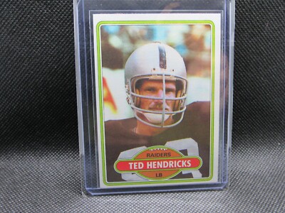 1980 TED HENDRICKS TOPPS FOOTBALL CARD # 489 RAIDERS | eBay