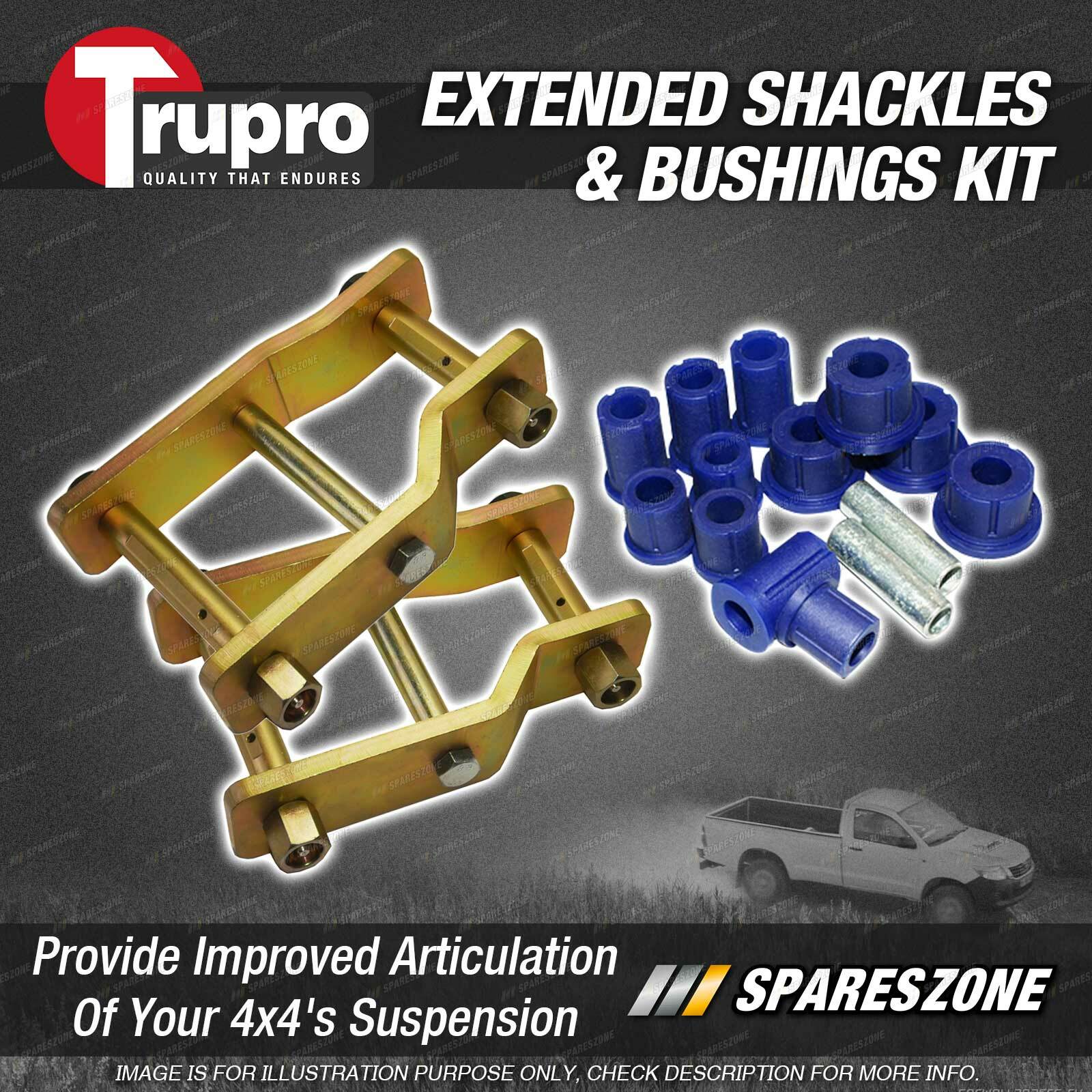 Trupro Extended Greasable Shackles & Leaf Springs Bushes for Ford ...