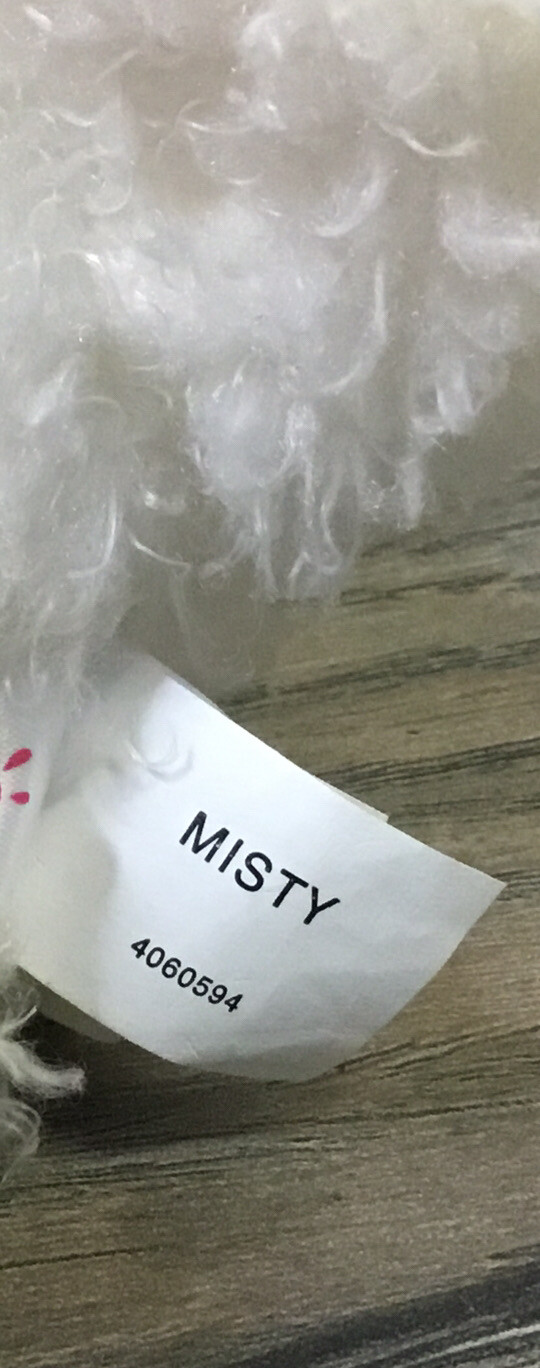 Justice Pet Shop Gund Misty White Puppy Dog Lovey 6” Mini Plush Pink ...