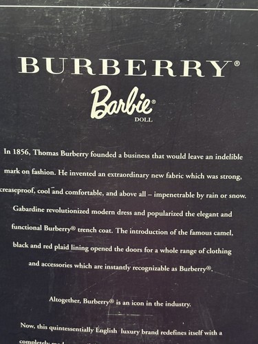 Burberry 2001 Barbie Doll for sale online | eBay