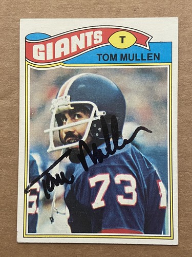TOM MULLEN Signed ROOKIE 1977 Topps #483 Giants SW Missouri St RC ...