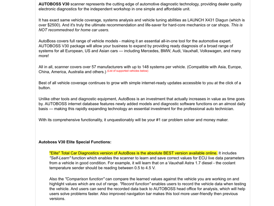 SPX OTC 3100DLX AutoBoss V30 Deluxe Vehicle Diagnostic Computer System ...