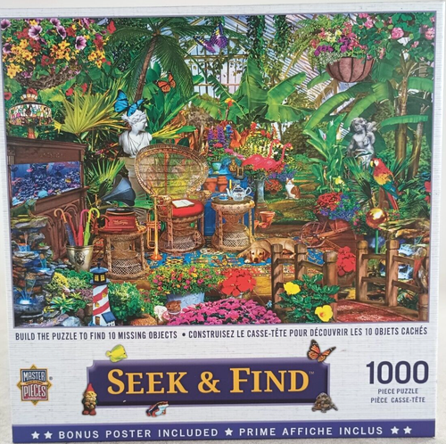 Garden Hideaway Seek and Find 10 Things 1000 Piece Jigsaw Puzzle ...