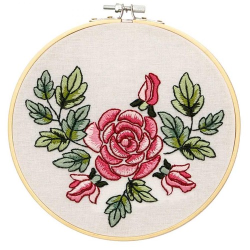 Make It Printed Embroidery Rose Hand Stitching Kit | eBay