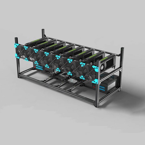 Starter Bitcoin Mining Rig Open Frame 0-GPU Pro Cryptocurrency Miner ...