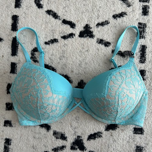 Victoria's Secret Women's Push Up Bra NWT Size 34C Turquoise Lace Underwire New | eBay
