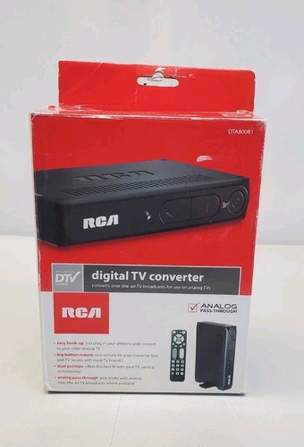 RCA DTA800B1 Digital-to-Analog TV Converter Box Pass Through New | eBay