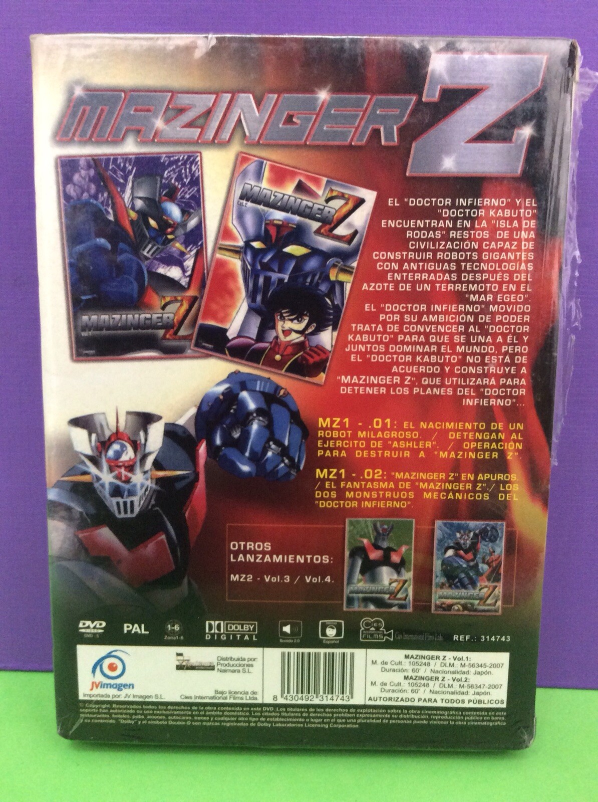 MAZINGER Z - EDICIÓN COLECCIONISTAS VOL 1 Y VOL 2 - DVD- NUEVO ...