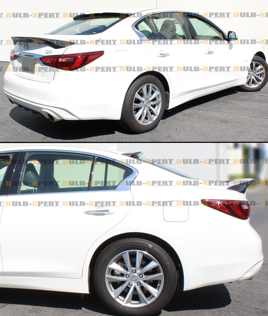 FOR 2014-2024 INFINITI Q50 VIP M4 STYLE CARBON FIBER REAR ROOF WINDOW ...