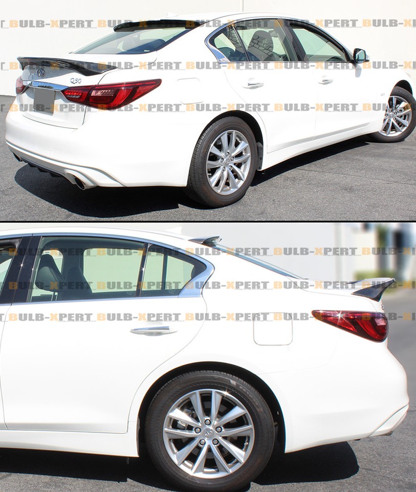 FOR 2014-2024 INFINITI Q50 VIP M4 STYLE CARBON FIBER REAR ROOF WINDOW ...