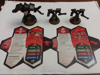 Deathwalker 9000 & Zettian Guards figures w/ cards-Heroscape Rise ofthe ...