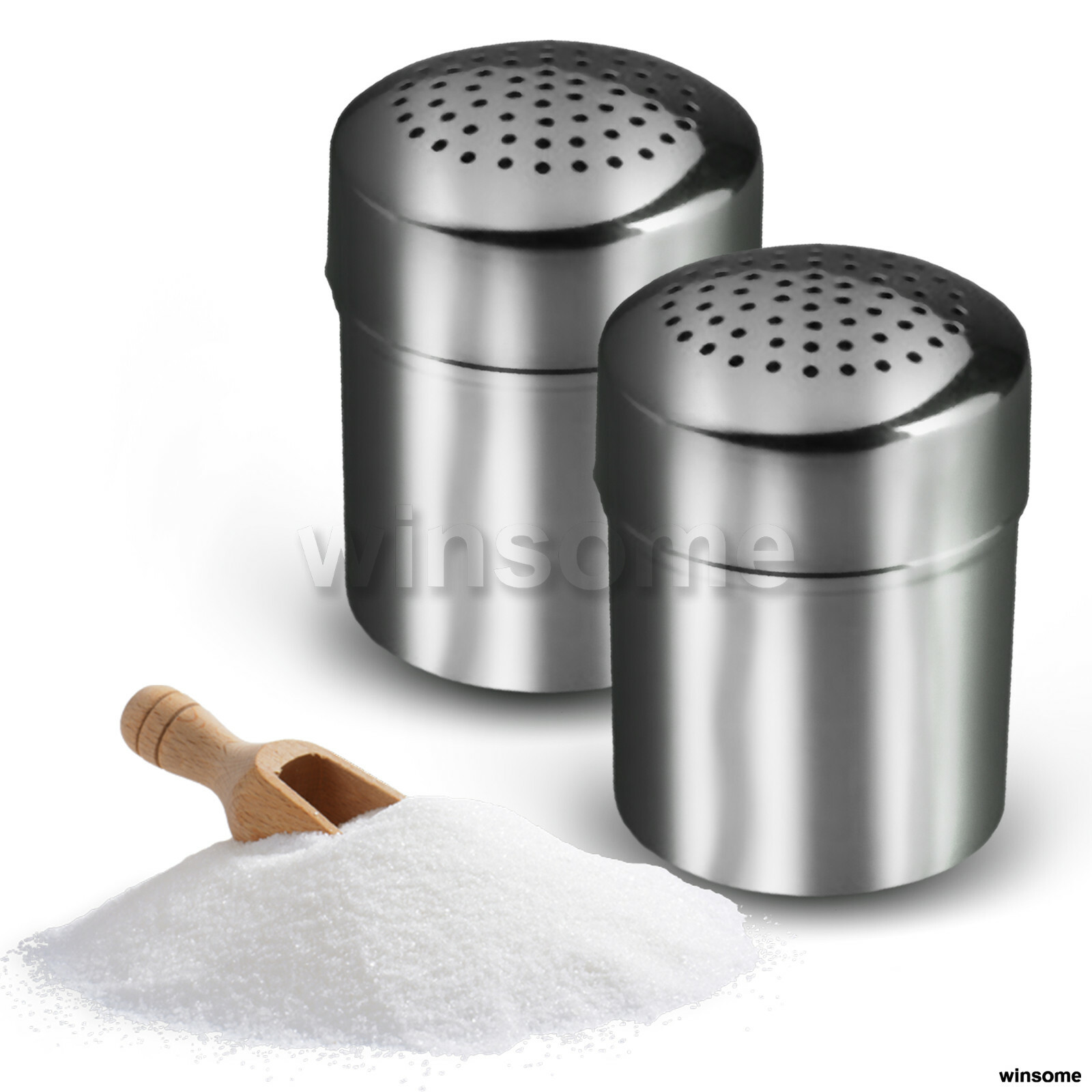 2 Pack Small Flour Cocoa Chocolate Baking Powder Sugar Shaker Sprinkler ...