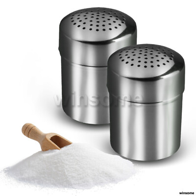 2 Pack Small Flour Cocoa Chocolate Baking Powder Sugar Shaker Sprinkler ...