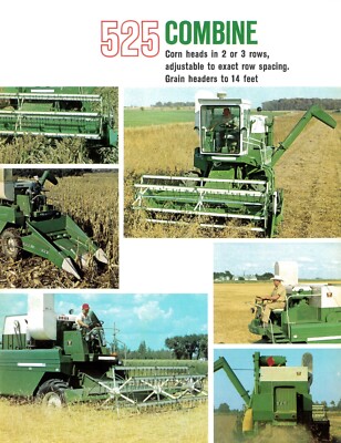 Oliver 525 Combine Corn Head 2 3 Row Grain Header 14 Ft Brochure ...