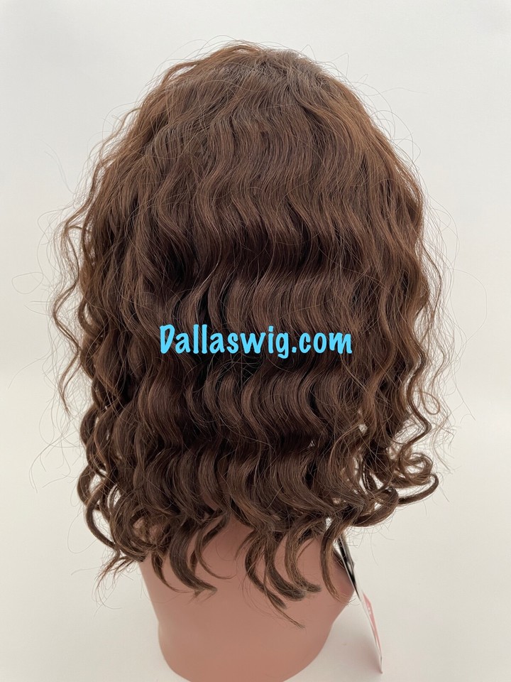 SALE 100% Human Hair 3/4 Wig Half Wig with Combs Curly Wavy Bob H Swing ...