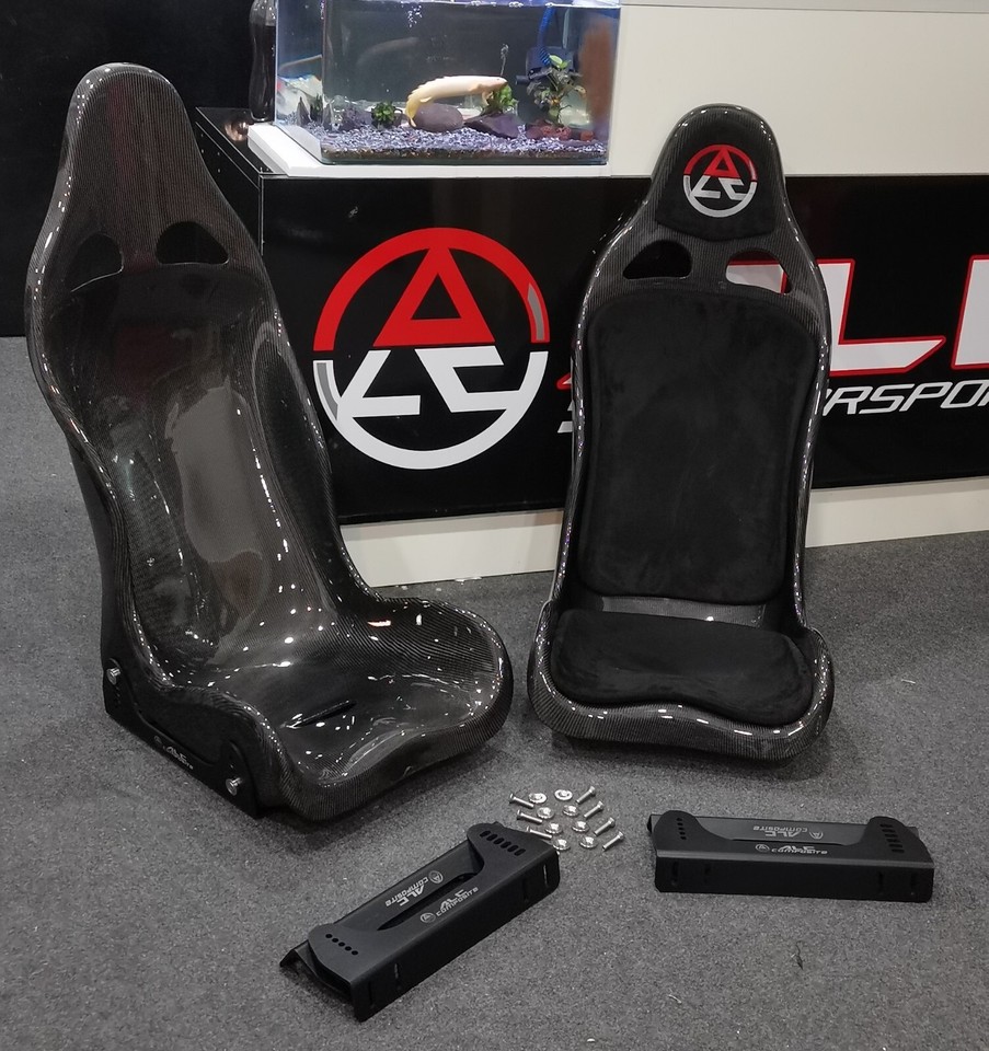 Dry Carbon Bucket Seat With Suede Padding 2pc (UPS EXPRESS SHIPPING) | eBay