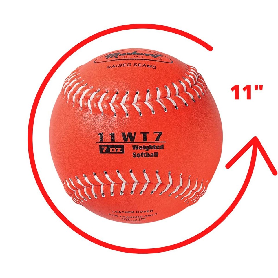 Color Coded Weighted 11-Inch Softball (7-Ounce, Orange) | eBay